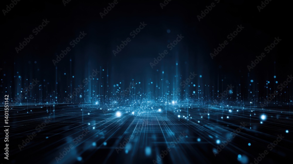 illustration of futuristic technology cyberspace. Information network ...