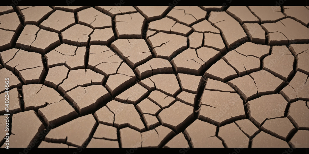Ancient Riverbed Patterns Dried clay formations creating abstract ...