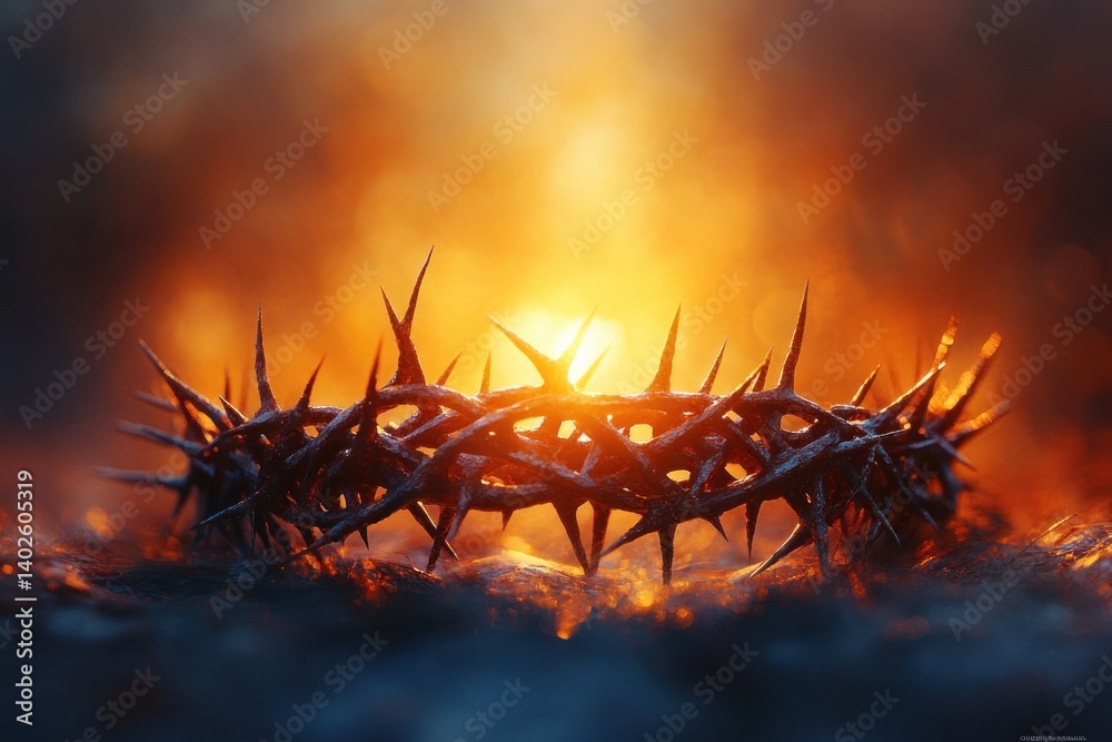 Crown of Thorns Ethereal Glow Baroque Style Good Friday Easter Week ...