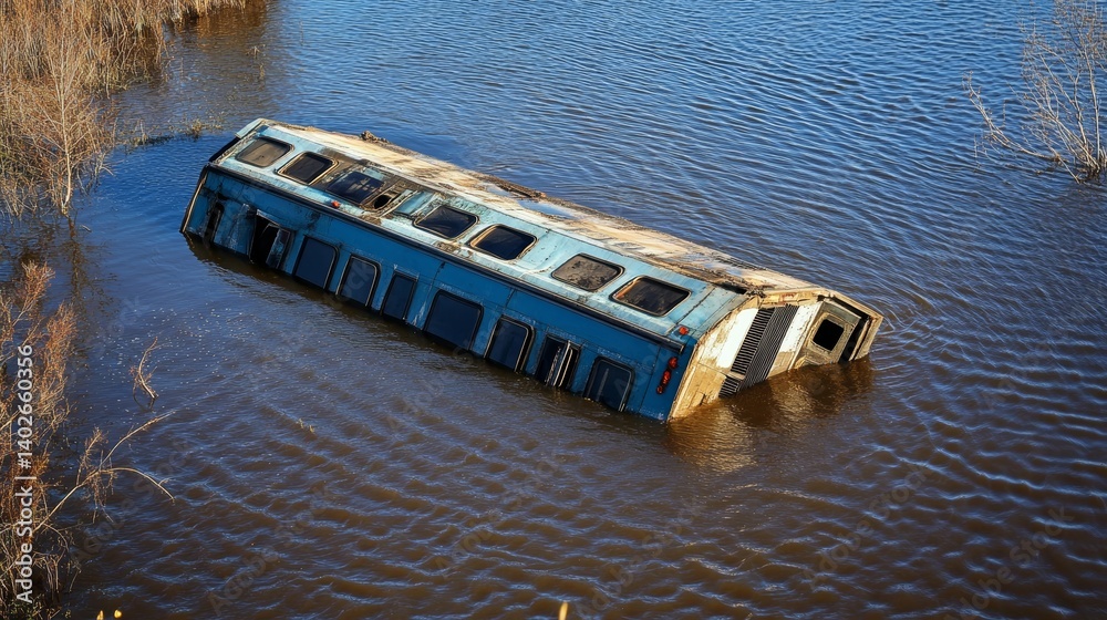 Submerged bus in floodwater disaster: aftermath of a transportation ...