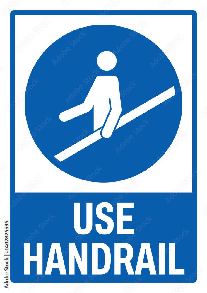 mandatory safety signs v2 uppercase text_use handrail_portrait size a4 ...