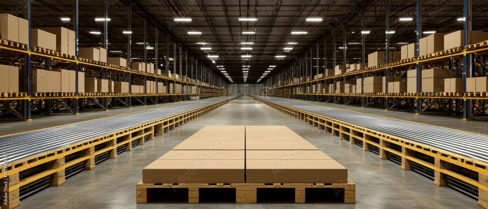 Warehouse layout showing automated storage and retrieval systems ASRS ...