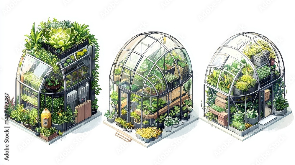 Urban Greenhouse Haven, dome-shaped residence with living walls ...