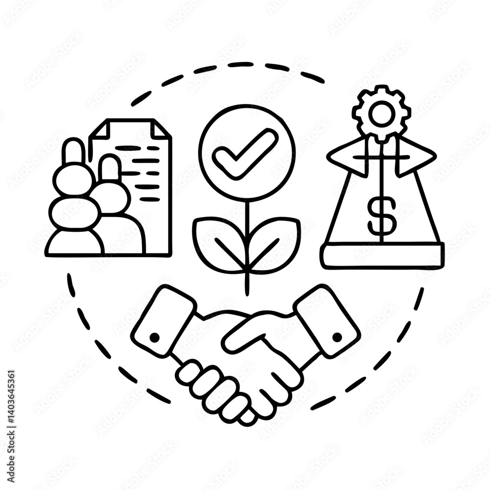 Fair Trade Partnership with Handshake, Money, and Sustainable Growth ...