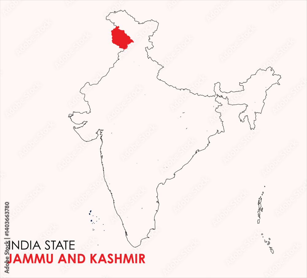 Map of Jammu & kashmir, Map of Jammu & kashmir with Indian Map, Jammu ...