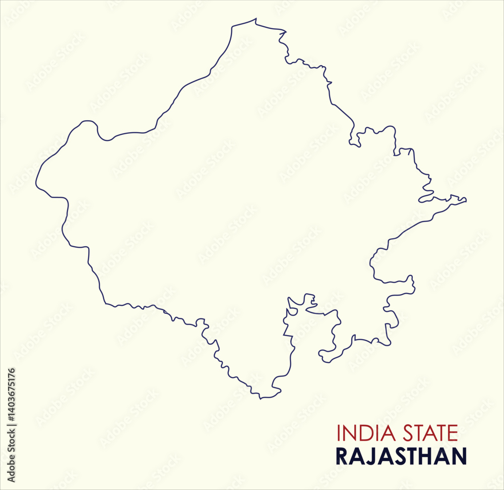 Map of Rajasthan, Outline Map of Rajasthan with Indian Map, Rajasthan ...