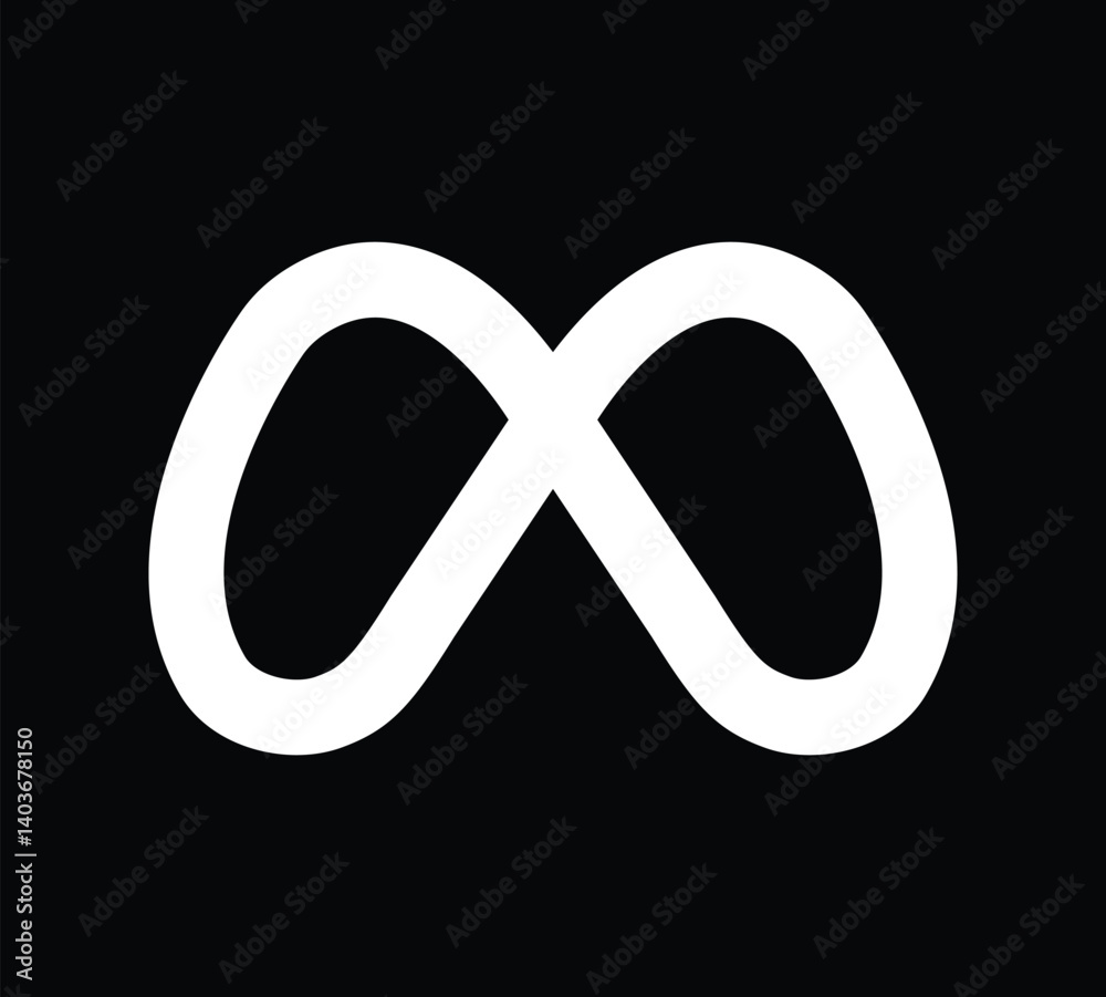 Meta logo icon. Vector isolated on transparent background. Rebrand of ...