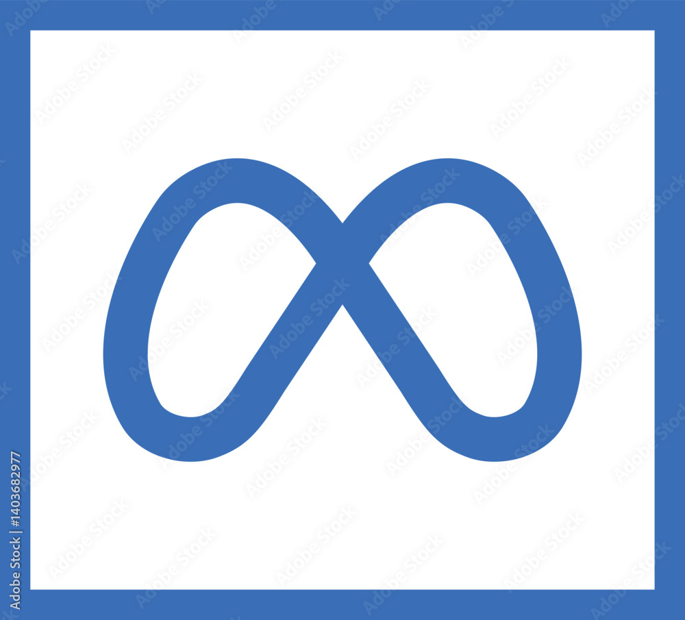 Meta logo icon. Vector isolated on transparent background. Rebrand of ...