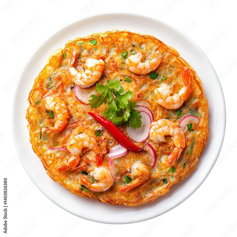 Foto de Stock Tod Mun Goong, fried shrimp pancake Thai food ...