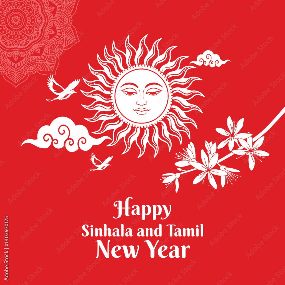 Sinhala and Tamil New Year Wishes Flyer,Suba Aluth Avuruddak Wewa ...