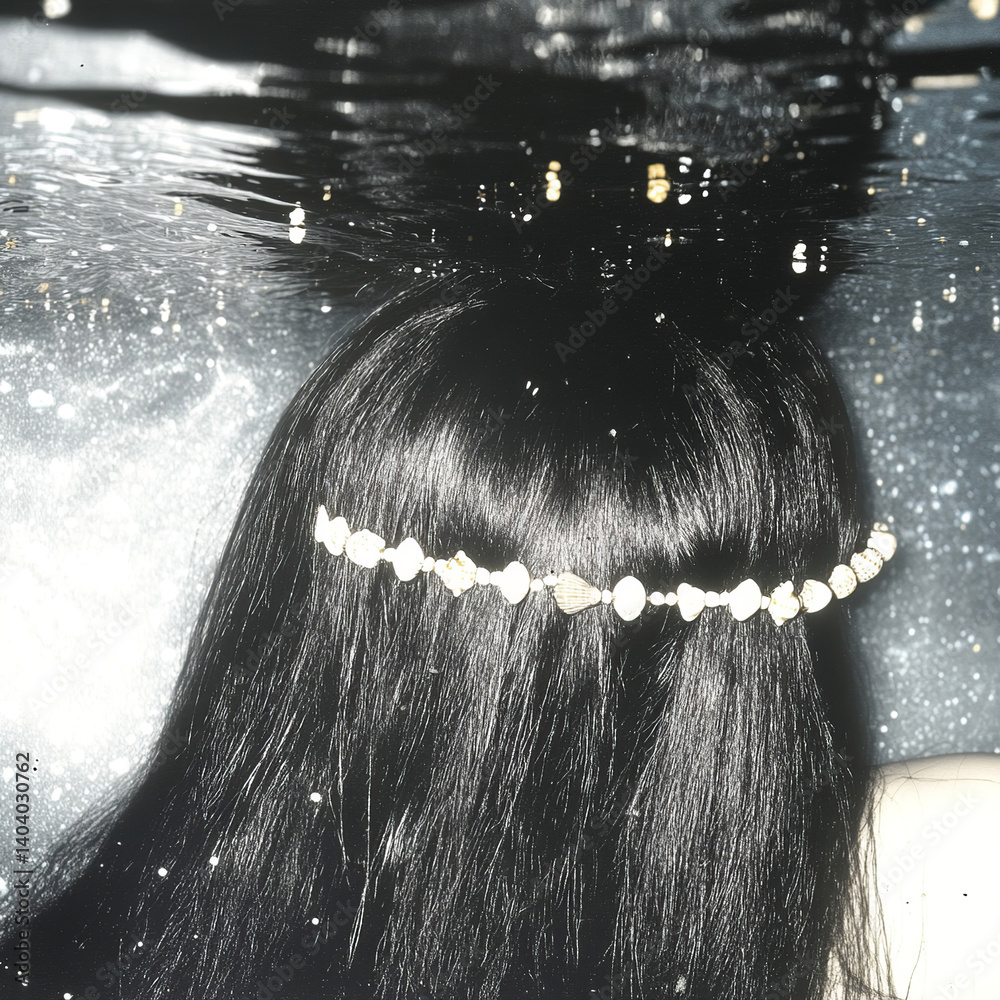 Iemanjá represented in total connection with the sea and the moon — a ...