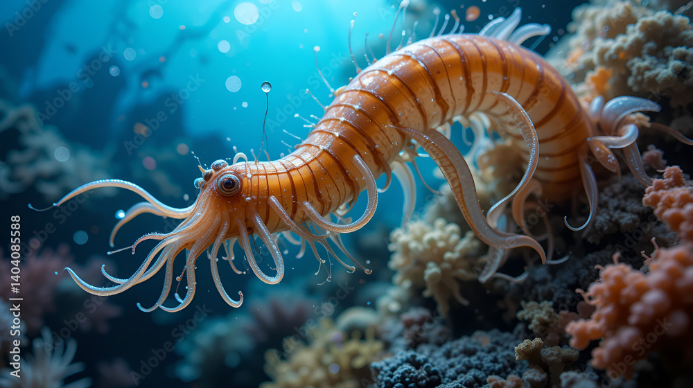 Stock-Foto „Nemertea is a phylum of invertebrate animals also known as ...