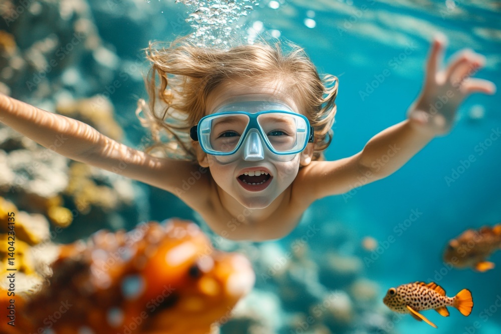 Coral reef dangers. Encounter with poisonous pufferfish while ...