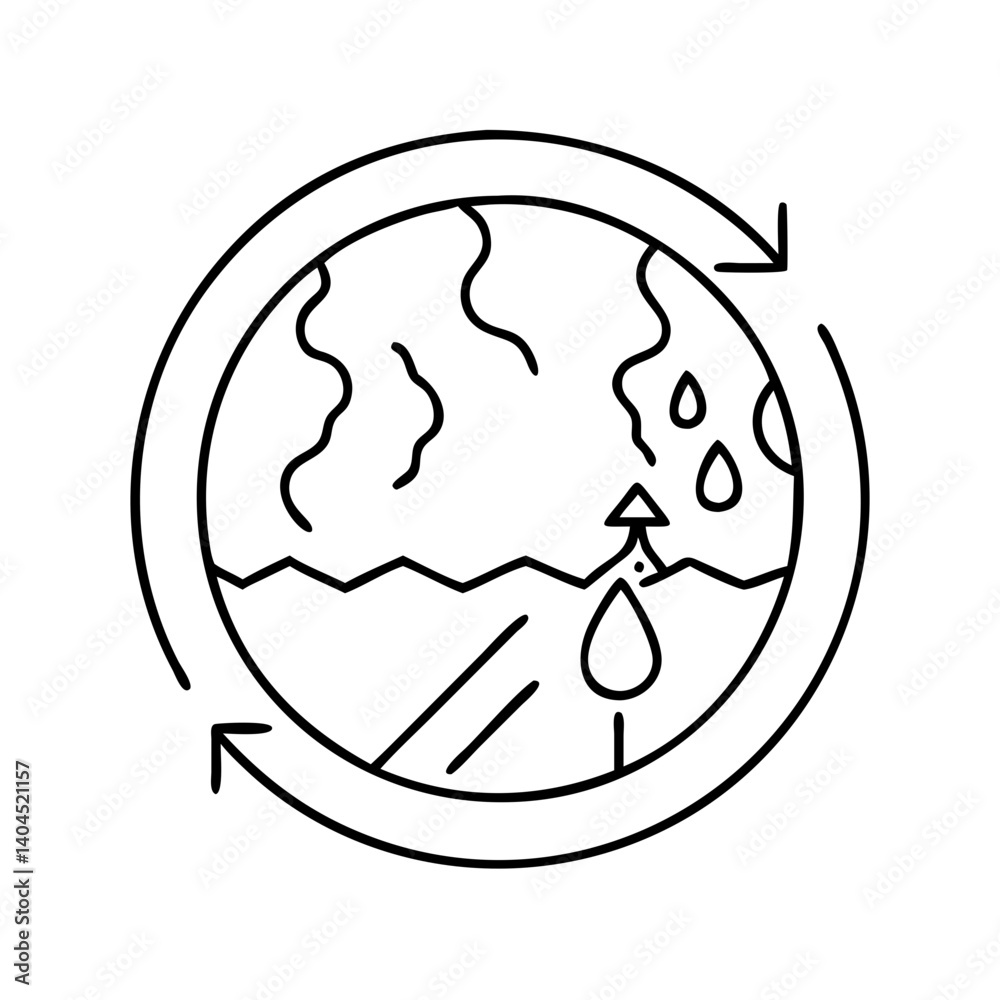Global Water Cycle Continuous Process of Evaporation Precipitation and ...