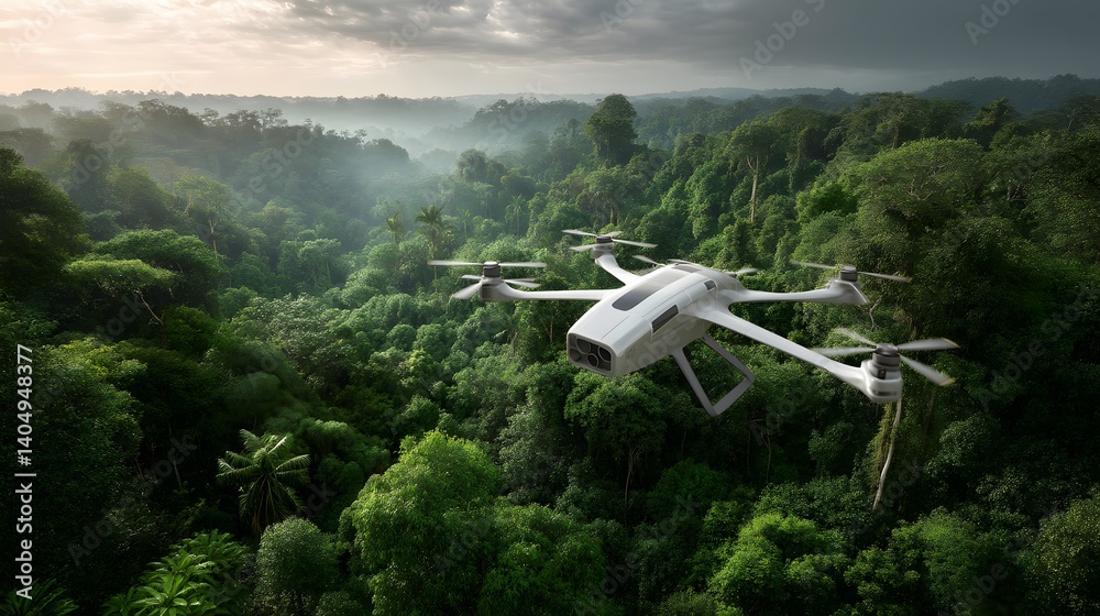 Drones with advanced lidar scan tropical rainforests, mapping ...
