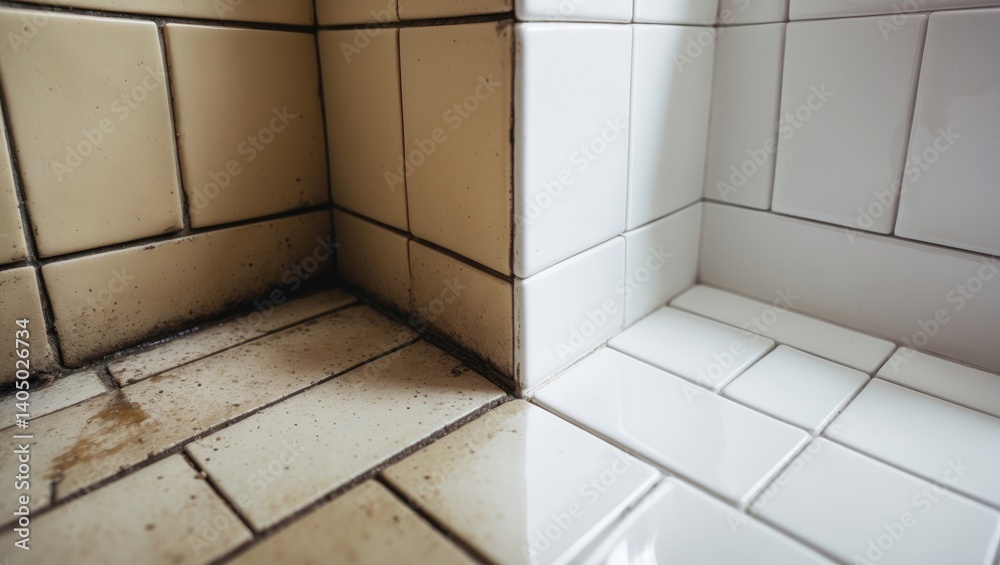 Cleaning dirt from floors, walls, and tile corners: before and after ...