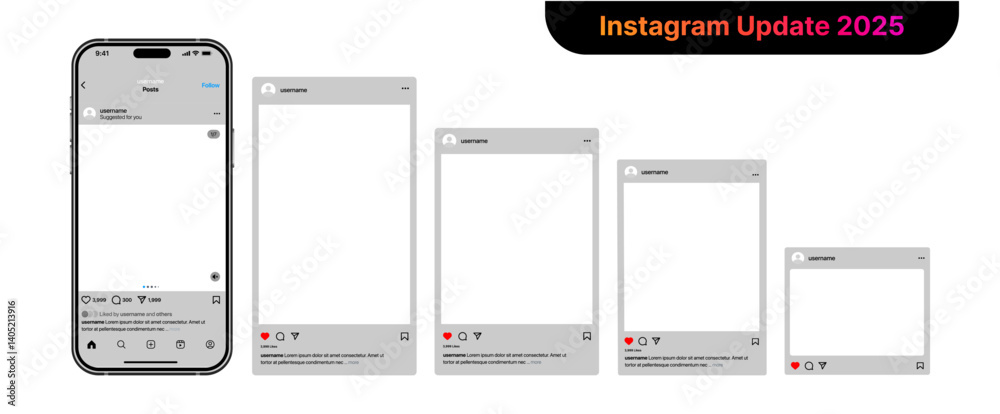 instagram new grid size template update 2025, Instagram social network ...