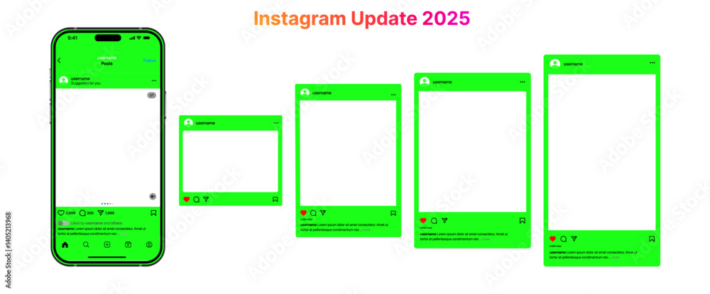 instagram new grid size template update 2025, Instagram social network ...
