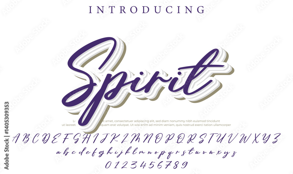 Spirit Font Stylish brush painted an uppercase vector letters, alphabet ...