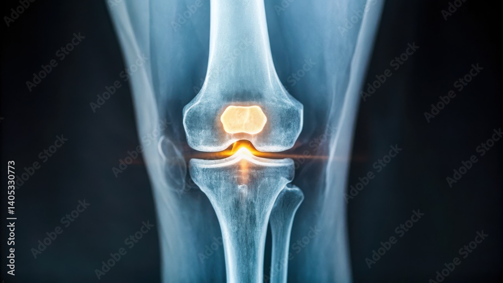 Stock-Illustration „Knee Replacement X-Ray Joint X-ray image of a knee ...