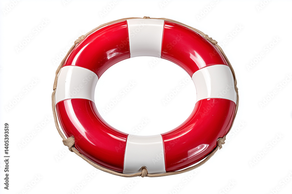 Lifebuoy floating device displayed on a clean background for safety at ...