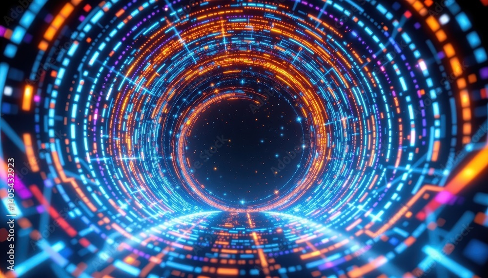 Techno Sound Wave A circular formation of lights that responds to music ...