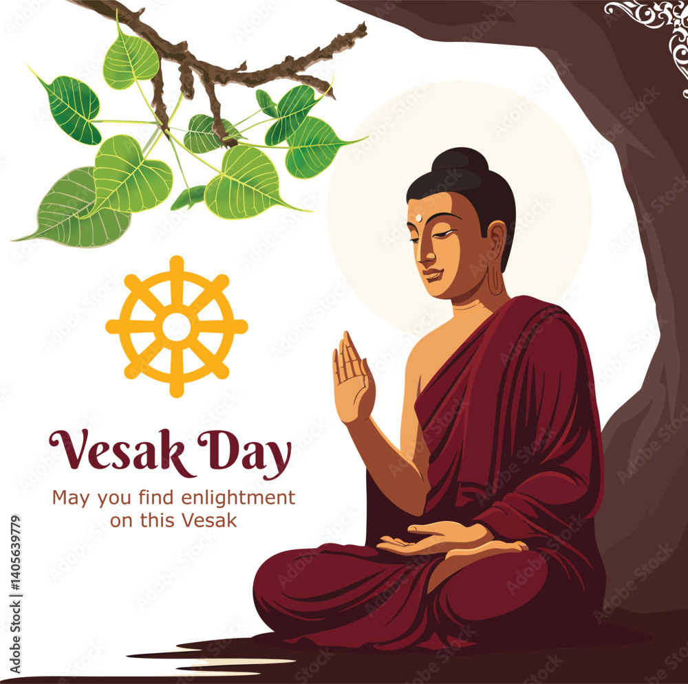 Happy Vesak Day Greeting Flyer, Happy Buddha Purnima – Vesak Poya Day Greetings and Wishes ...