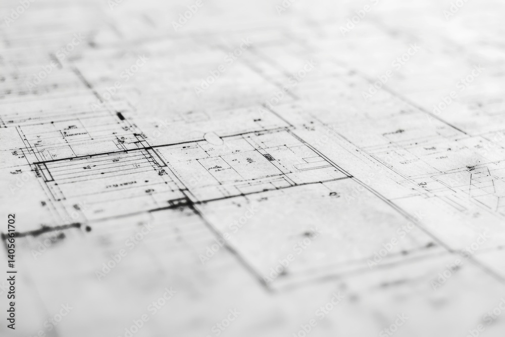 Architectural blueprints, showing detailed building plans Stock Photo ...