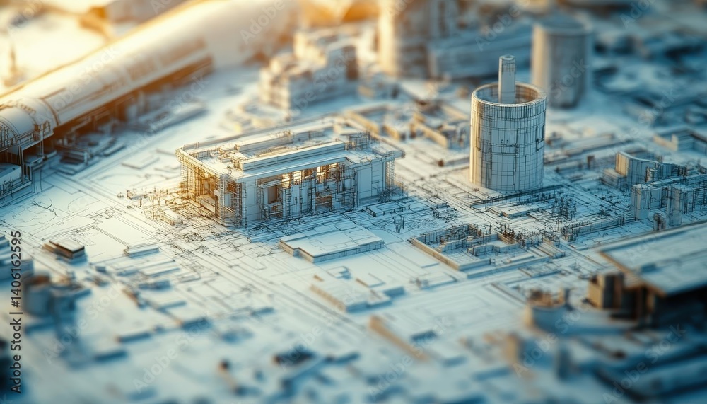 Illustration Stock Engineers using CAD software to design the layout of ...