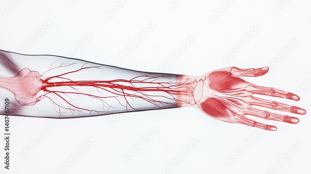 Human forearm anatomy physiology medical structure x-ray concept ...