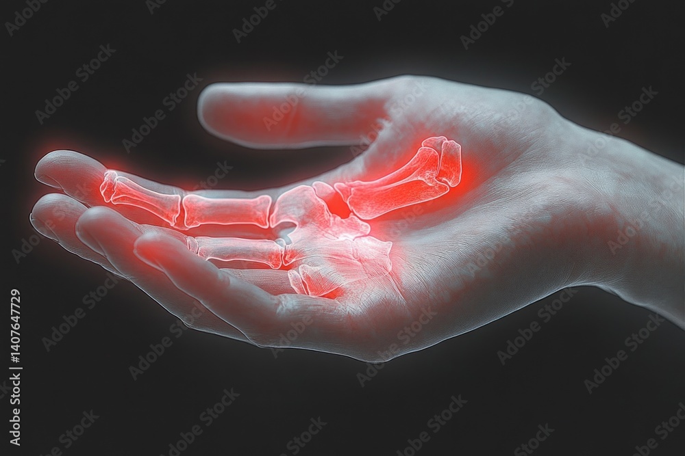 Inflammation and Pain of Finger and Thumb Joints with Hyper-realistic X ...