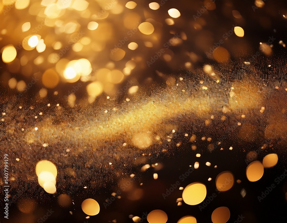 an explosion of golden glitter with depth of field and bokeh great for ...