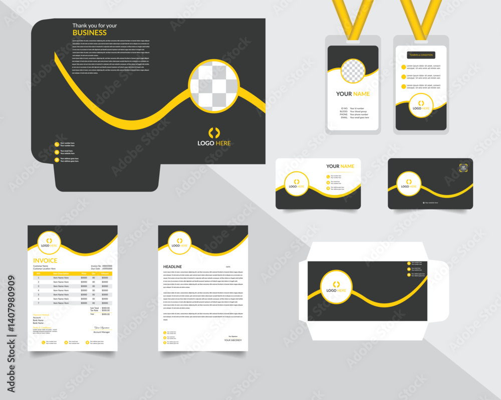 Professional Corporate Identity Stationery, Mockup, brand identity ...