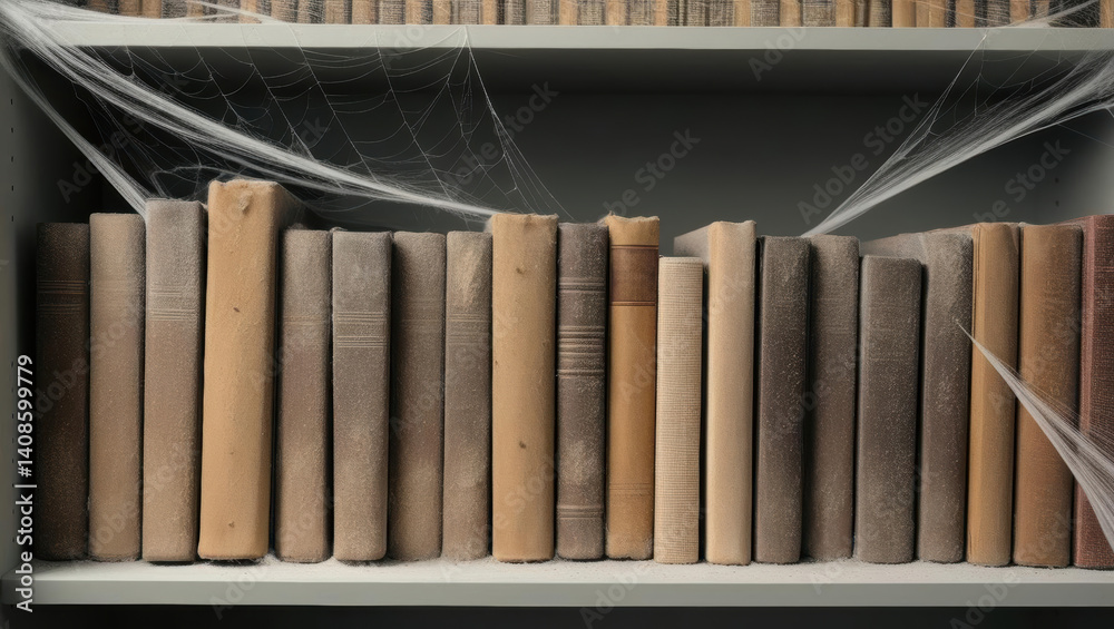 Dusty books on shelf show neglect as education shuts down, leaving ...