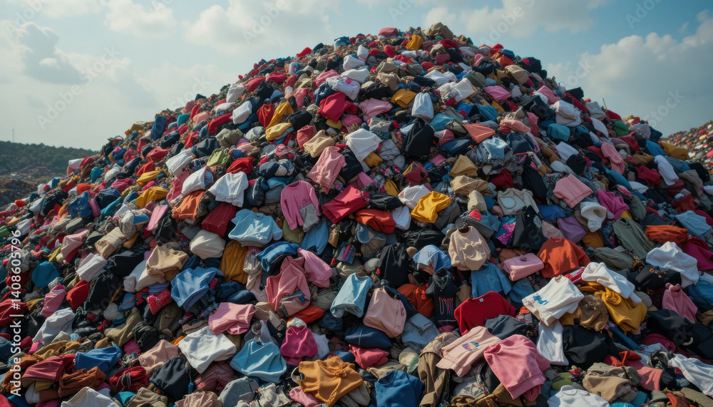 Landfills filled with designer clothing. A bold visual critique of fast ...