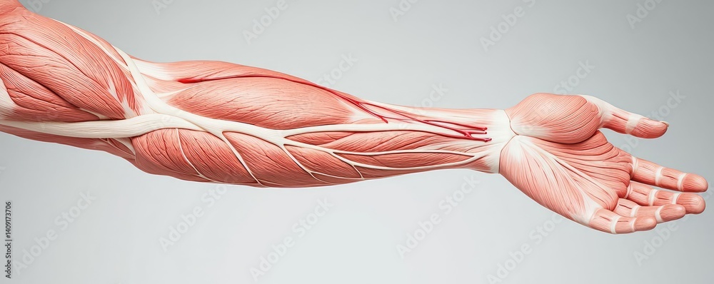 Human forearm anatomy diagram skin circulation structure concept ...