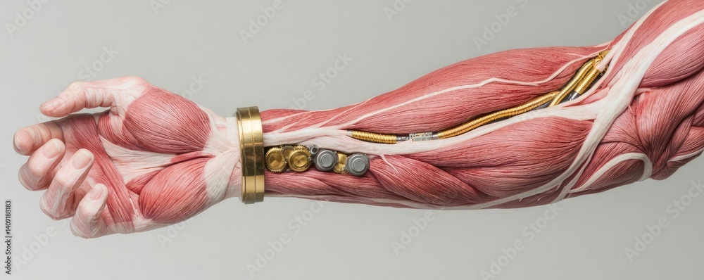 Human forearm anatomy diagram skin circulation structure concept ...