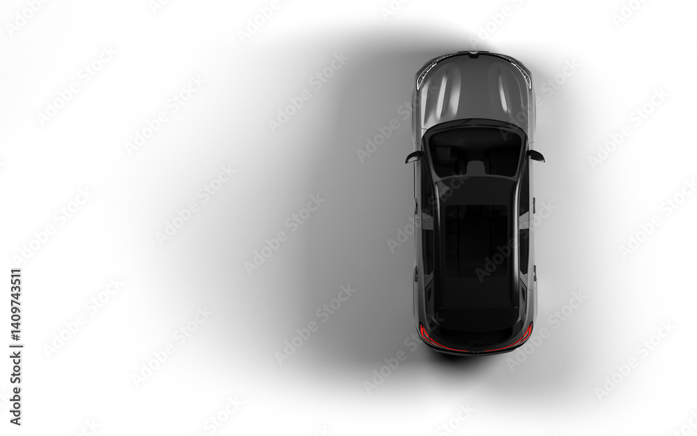 Foto de Stock Top down render of grey Renault Austral 2024 on ...