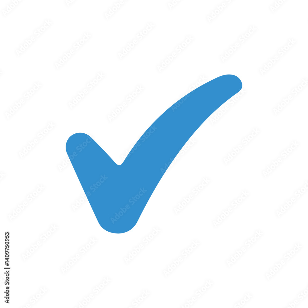 Blue check mark icon. Blue tick verified badge icon vector. Social ...