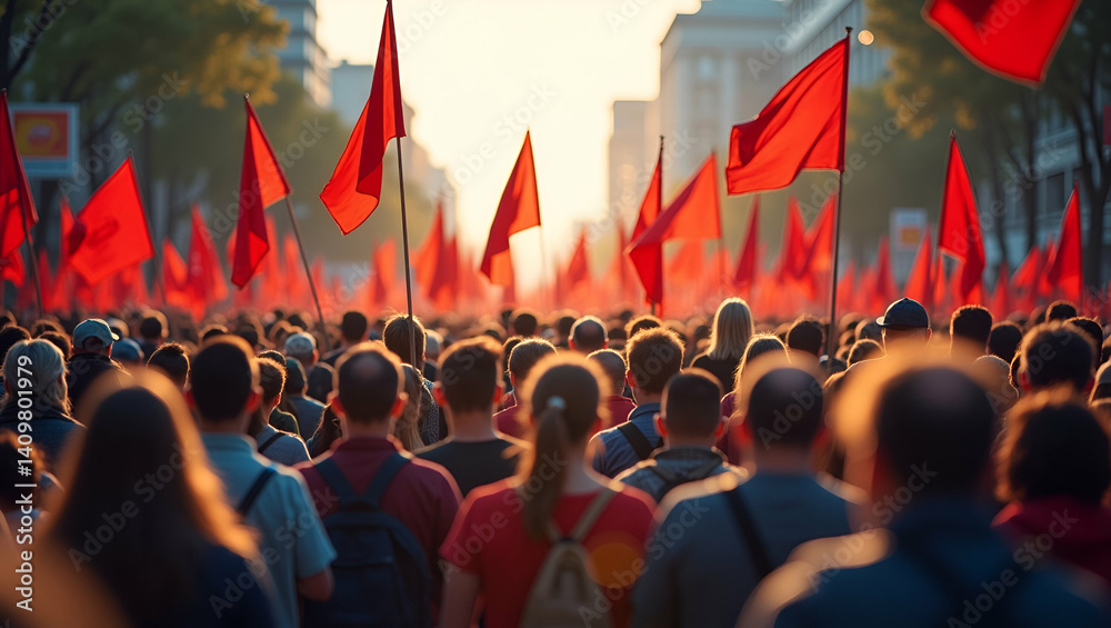 Dynamic Labour Day Marching Crowd Scenes: Unified Public Demonstrations ...
