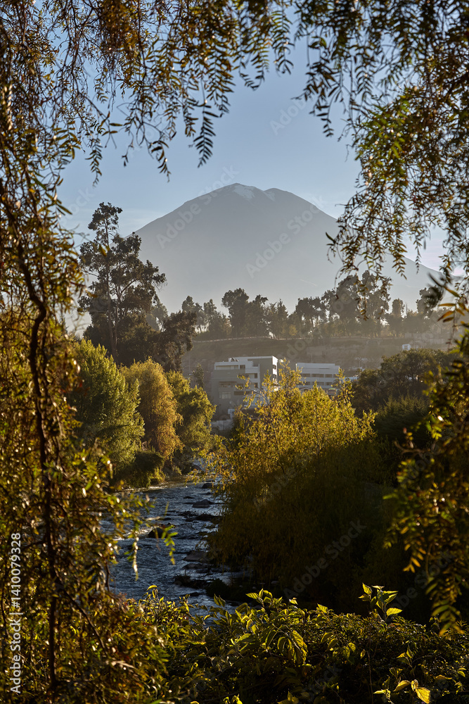 Misti Volcano is an iconic and active stratovolcano located near ...
