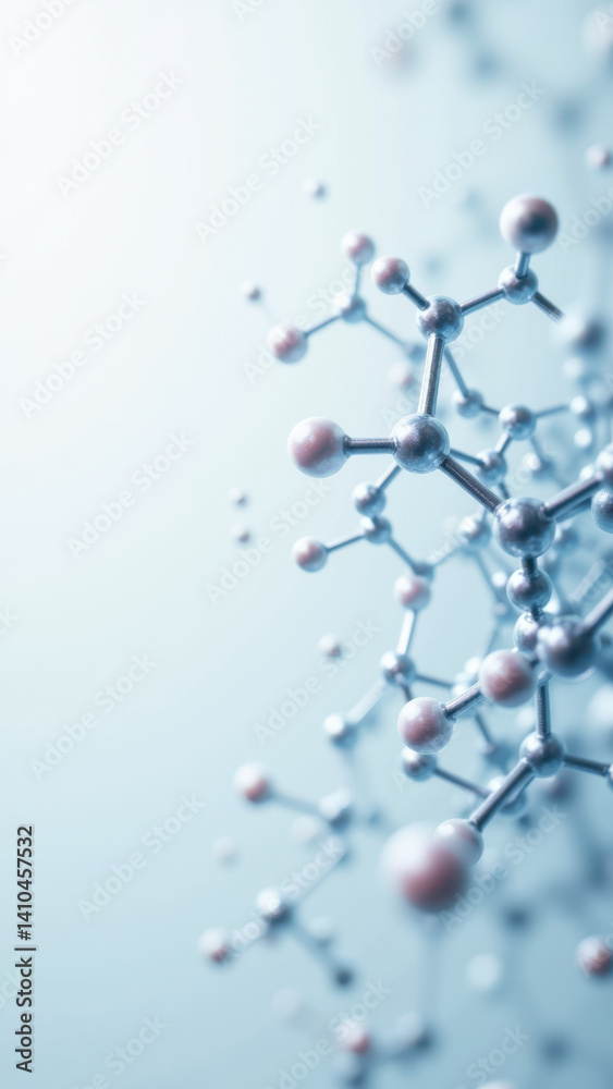 High-resolution image of a GLP1 molecule structure with detailed ...