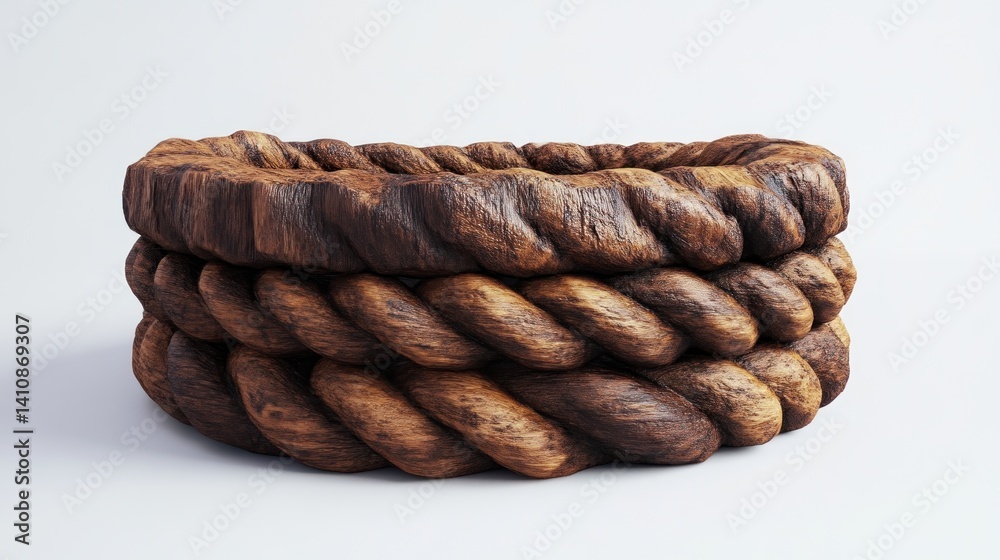 Coiled Rope Texture A Detailed and Realistic Braided Coil for Design ...