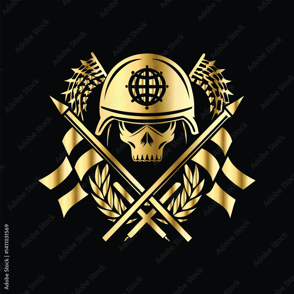 Army Logo Emblem Set – Tactical Combat Badges Featuring Artillery Units ...
