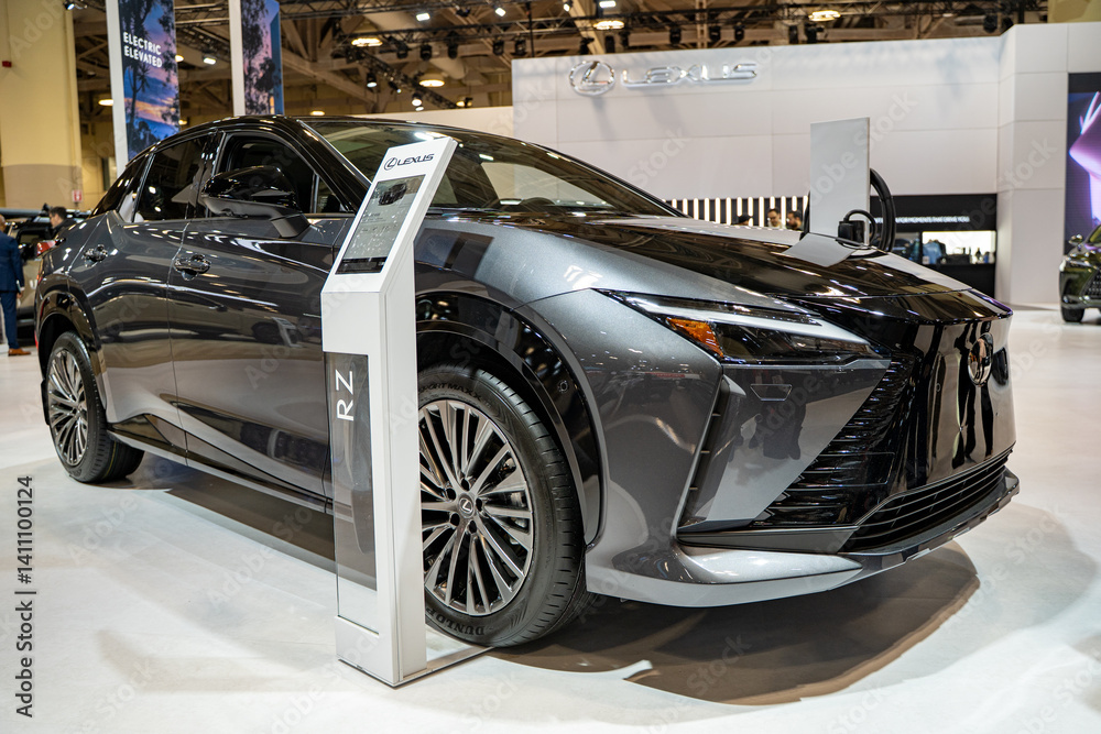 2025 Lexus RZ automobile at the 2025 Canadian International AutoShow ...