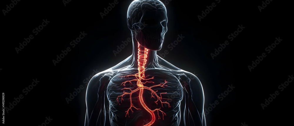Human vascular system, detailed anatomy Stock Illustration | Adobe Stock