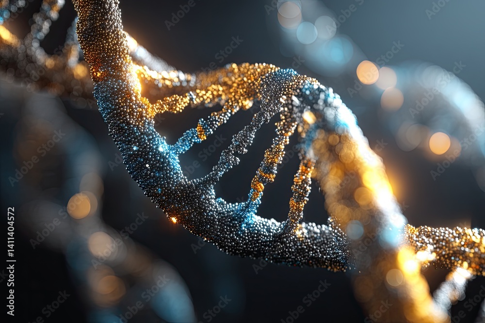 Digitized DNA molecule. A stunning representation of a digitized DNA ...