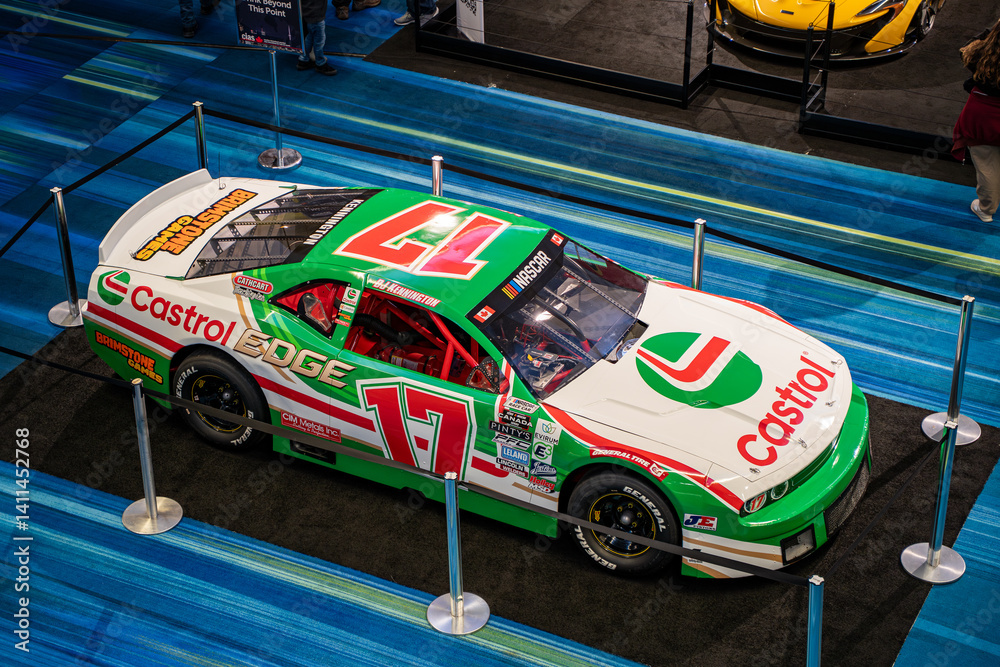 Castrol NASCAR race car at the 2025 Canadian International AutoShow ...