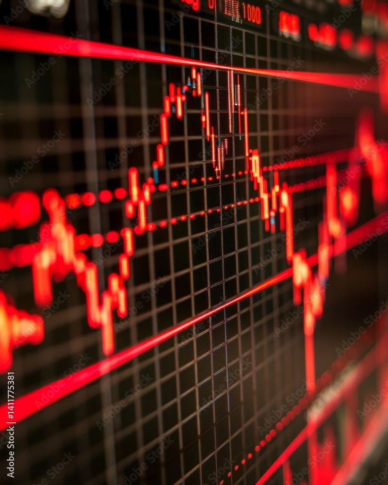Red stock market crash chart symbolizing financial loss and economic ...