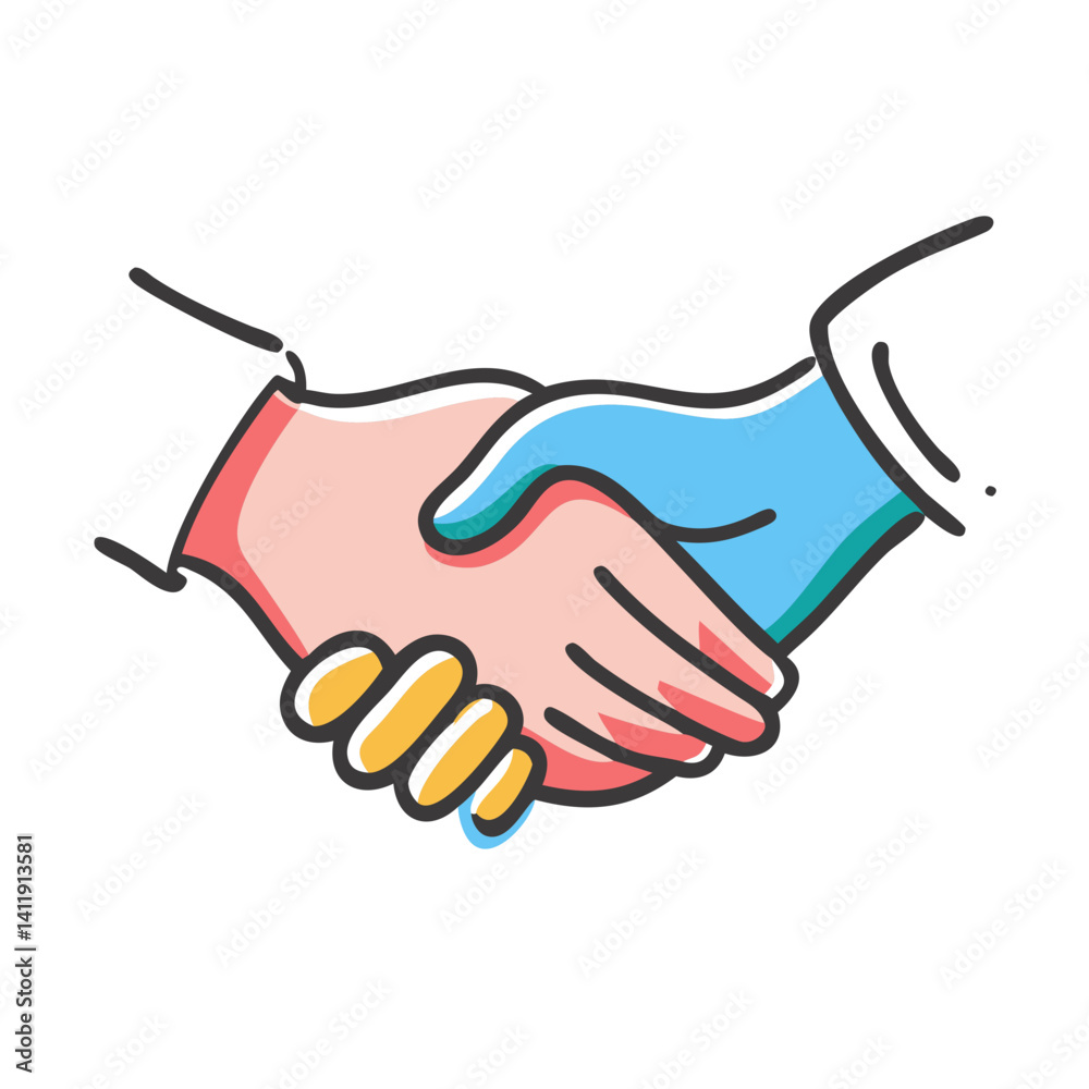 handshake icon, handshake vector illustration-simple illustration of ...